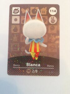 nintendo animal crossing happy home designer amiibo card blanca 114/200 usa version