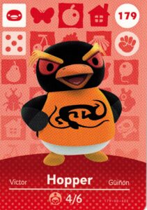 nintendo animal crossing happy home designer amiibo card hopper 179/200 usa version