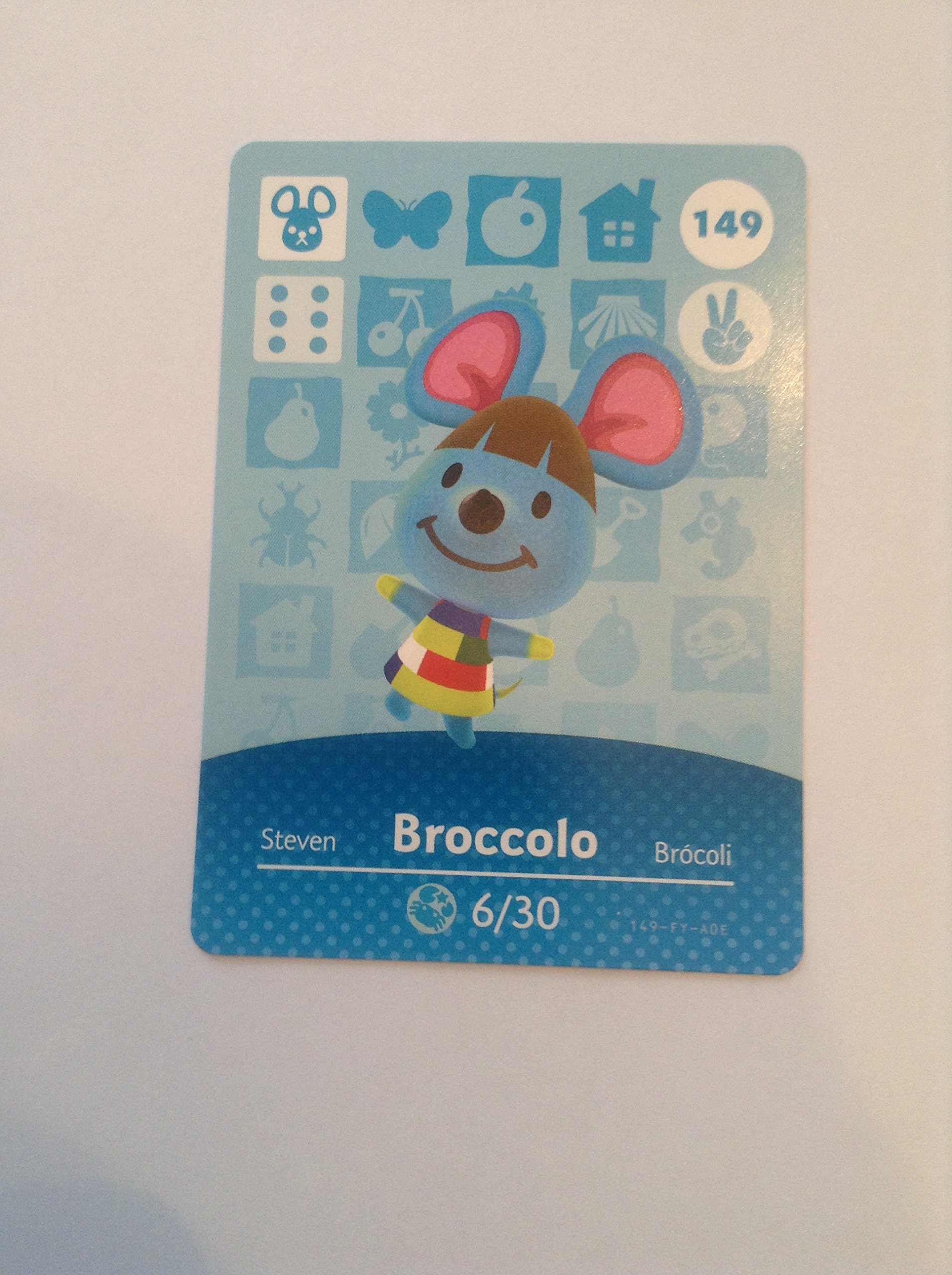 Nintendo Animal Crossing Happy Home Designer Amiibo Card Broccolo 149/200 USA Version