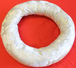 f778 silk brocade ring cushion pillow for tibetan singing bowl hand made in nepal