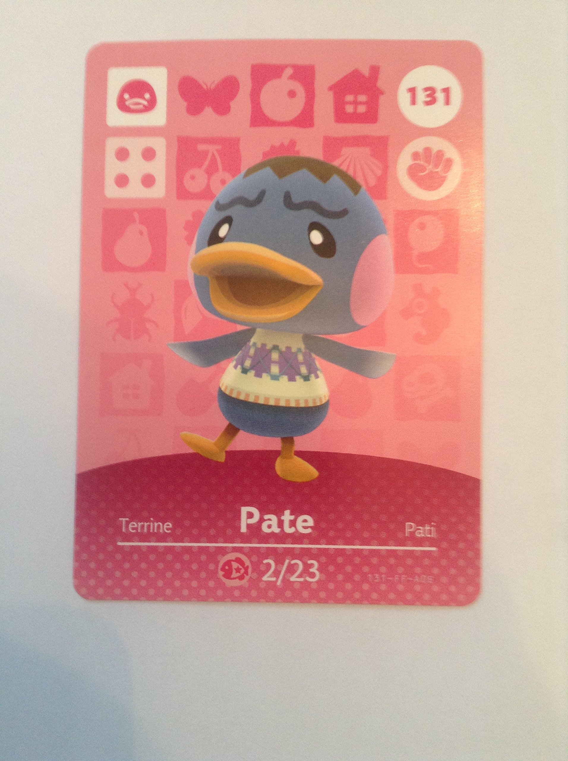 Nintendo Animal Crossing Happy Home Designer Amiibo Card Pate 131/200 USA Version