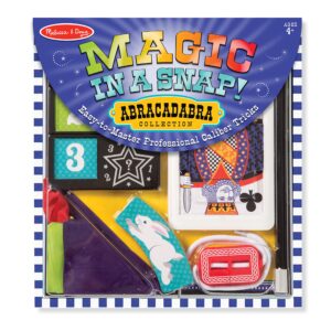 melissa & doug magic in a snap! abracadabra collection magic tricks set (10 pcs) - for kids ages 4+