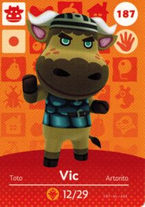 nintendo animal crossing happy home designer amiibo card vic 187/200 usa version