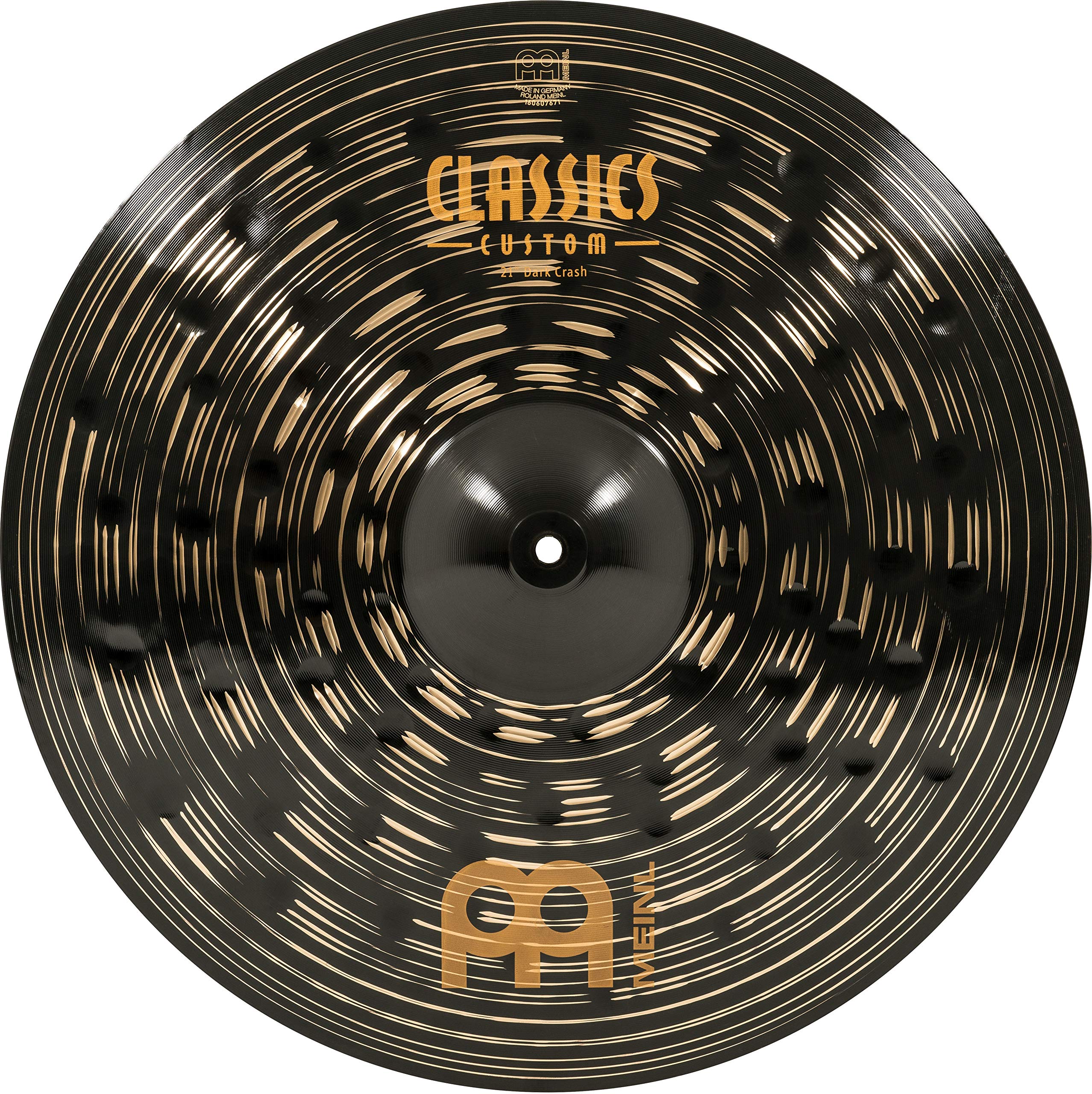 Meinl Cymbals Classics Custom Dark 21" Crash Cymbal for Drum Set — Made in Germany — B12 Bronze, 2-Year Warranty (CC21DAC)