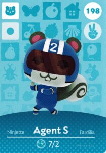 nintendo animal crossing happy home designer amiibo card agent s 198/200 usa version