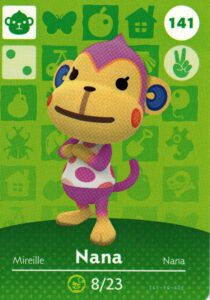 nintendo animal crossing happy home designer amiibo card nana 141/200 usa version