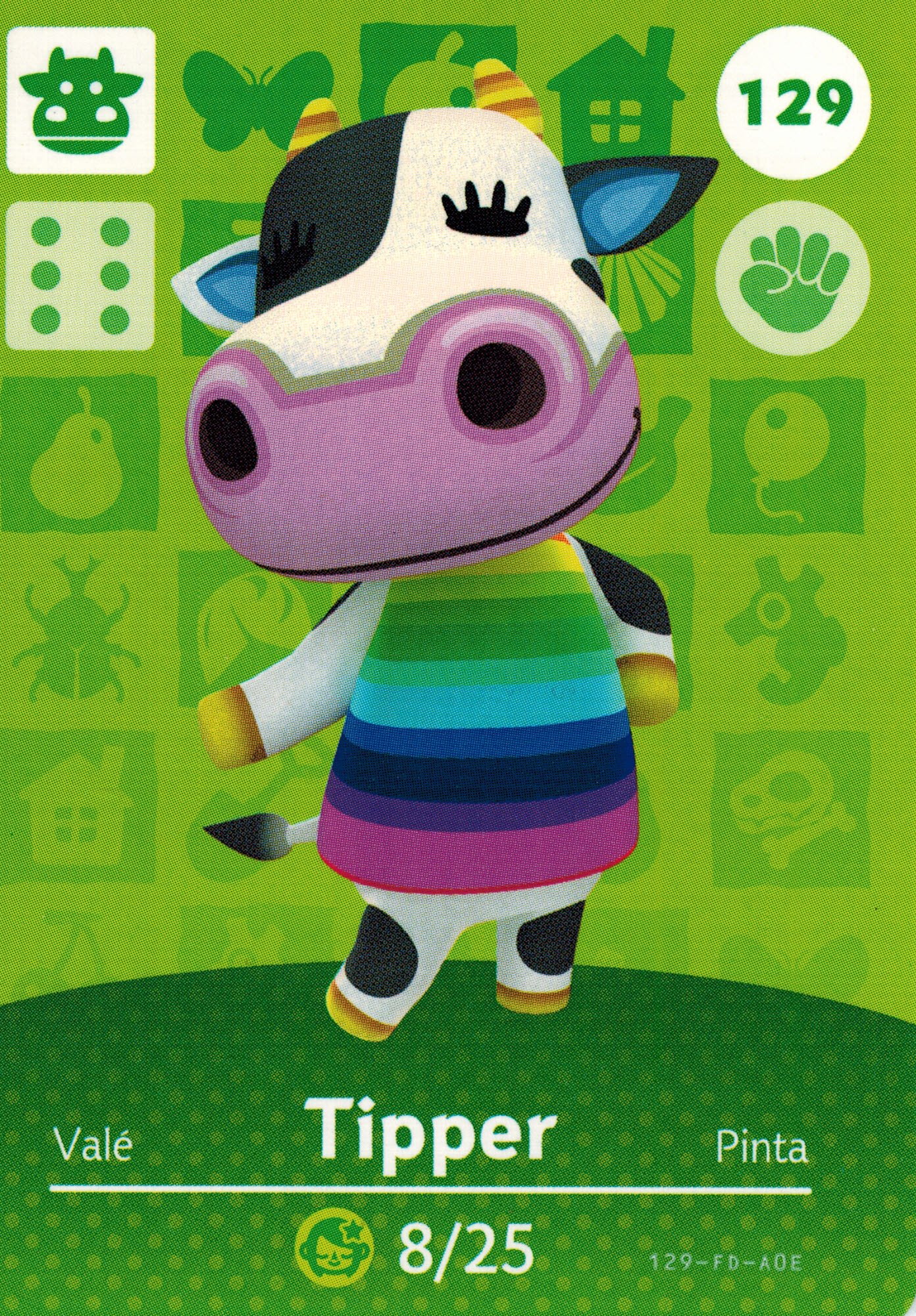 Nintendo Animal Crossing Happy Home Designer Amiibo Card Tipper 129/200 USA Version