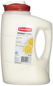 rubbermaid 3-qt. mixermate seal n' saver pitcher/bottle, red, 3-quart