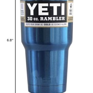 Yeti Rambler, Stainless Steel, Powder-coated, Custom Colors (Caribbean Blue) (30 ounce)