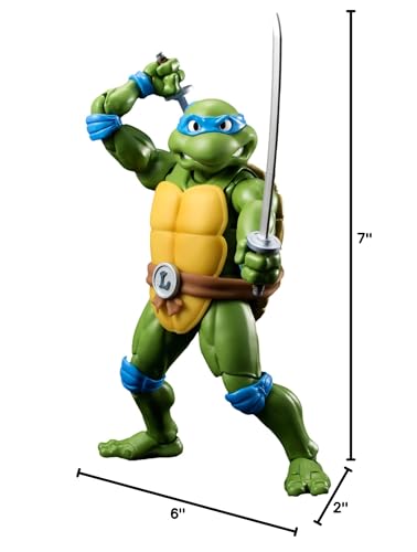 Bandai TAMASHII NATIONS S.H. Figuarts Leonardo "Teenage Mutant Ninja Turtles" Action Figure, 6 inches (BAN06450)