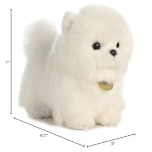 Aurora® Adorable Miyoni® Tots Pompom Pup Stuffed Animal - Lifelike Detail - Cherished Companionship - White 9 Inches