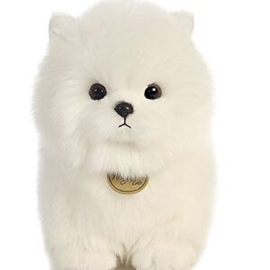 Aurora® Adorable Miyoni® Tots Pompom Pup Stuffed Animal - Lifelike Detail - Cherished Companionship - White 9 Inches