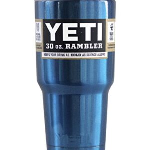 Yeti Rambler, Stainless Steel, Powder-coated, Custom Colors (Caribbean Blue) (30 ounce)