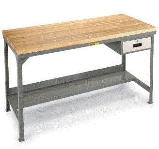 Little Giant Products - Div. O, Adjustable Height Workbench Without Drawer, Ahwod-3060, Size: 30 X 60, Overall Height: 28 3/4" To 42 3/4"(Adjustable In 2" Increments), Weight: 173 #, Wsj2-3060-Ah