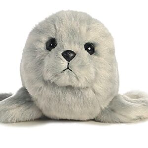 Aurora® Adorable Mini Flopsie™ Harbor Seal Stuffed Animal - Playful Ease - Timeless Companions - Gray 8 Inches