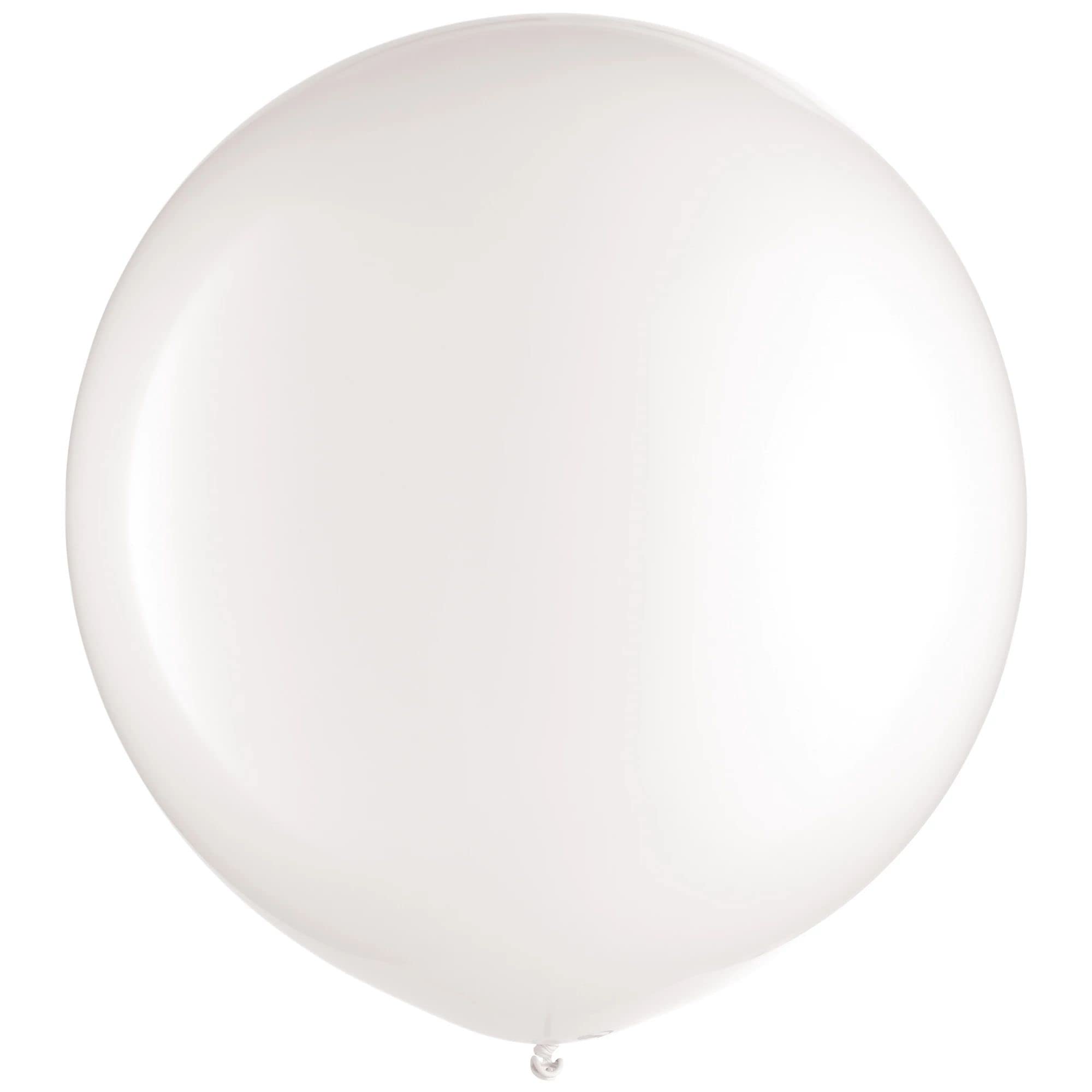 White Round Latex Balloons - 24" (Pack Of 25) - Perfect For Parties, Celebrations & Holiday Decorations