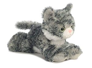 aurora® adorable mini flopsie™ lily™ stuffed animal - playful ease - timeless companions - gray 8 inches