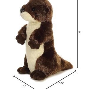 Aurora® Adorable Mini Flopsie™ River Otter Stuffed Animal - Playful Ease - Timeless Companions - Brown 8 Inches