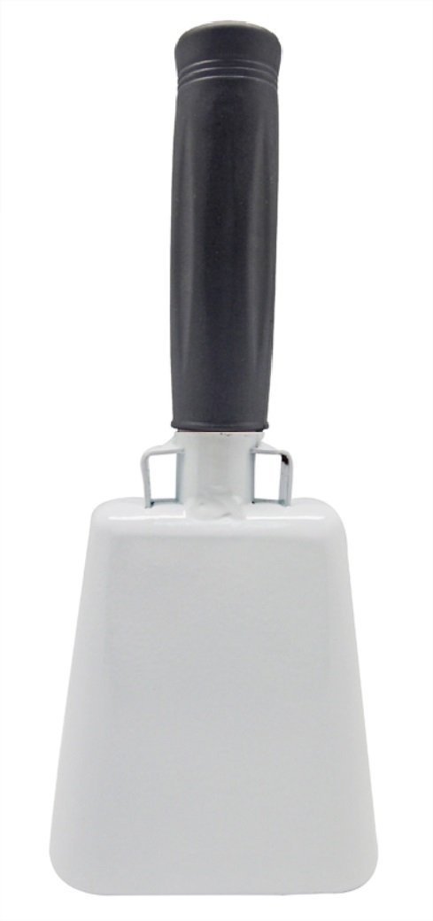 Toys+ 6.1 Inch Cowbell with Handle White