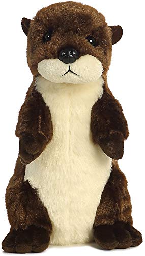 Aurora® Adorable Mini Flopsie™ River Otter Stuffed Animal - Playful Ease - Timeless Companions - Brown 8 Inches