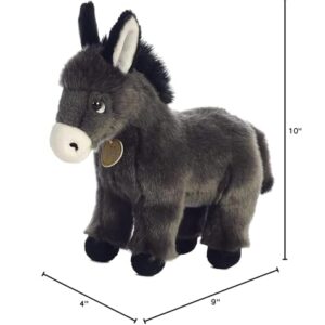 Aurora® Adorable Miyoni® Tots Donkey Foal Stuffed Animal - Lifelike Detail - Cherished Companionship - Gray 11 Inches