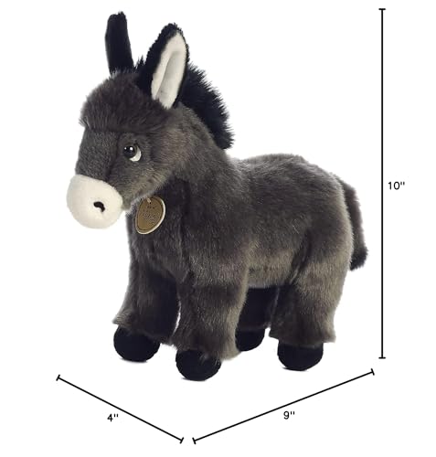 Aurora® Adorable Miyoni® Tots Donkey Foal Stuffed Animal - Lifelike Detail - Cherished Companionship - Gray 11 Inches