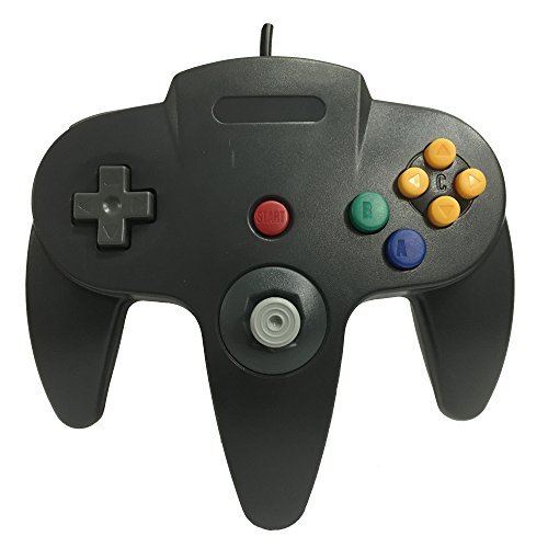 Old Skool Classic Wired Controller Joystick Compatible with Nintendo 64 N64 Game System - Black