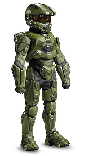 Disguise Child Master Chief Ultra Prestige Costume Medium, Army Green