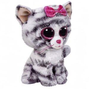 Ty Kiki Grey Cat Plush, Regular