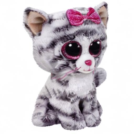 Ty Kiki Grey Cat Plush, Regular