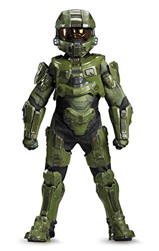 Disguise Child Master Chief Ultra Prestige Costume Medium, Army Green