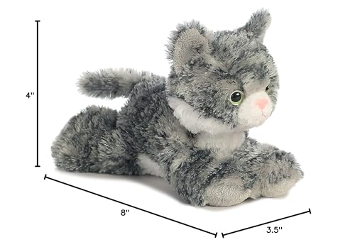 Aurora® Adorable Mini Flopsie™ Lily™ Stuffed Animal - Playful Ease - Timeless Companions - Gray 8 Inches