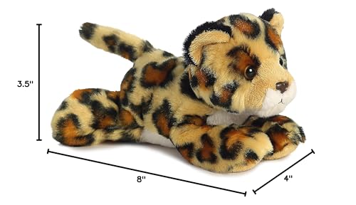 Aurora® Adorable Mini Flopsie™ Amazon Jaguar™ Stuffed Animal - Playful Ease - Timeless Companions - Brown 8 Inches