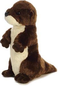 aurora® adorable mini flopsie™ river otter stuffed animal - playful ease - timeless companions - brown 8 inches