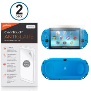 boxwave screen protector compatible with sony playstation vita - cleartouch anti-glare (2-pack), anti-fingerprint matte film skin