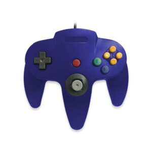 Old Skool Classic Wired Controller Joystick Compatible with Nintendo 64 N64 Game System - Blue