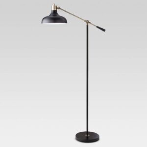 ebony crosby schoolhouse floor lamp - black (includes cfl bulb) - threshold