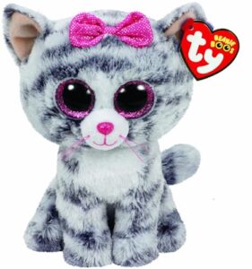 ty kiki grey cat plush, regular