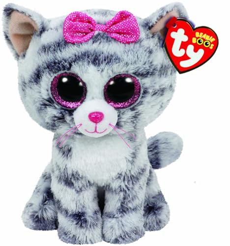 Ty Kiki Grey Cat Plush, Regular