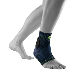 bauerfeind sports ankle support - breathable compression (black, small/left)