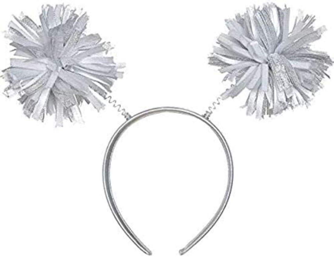 Amscan Pom Yarn Spings Head Bopper, 9" x 4 1/2", Silver