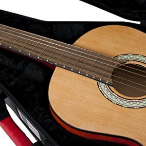 Gator Cases Molded Flight Case for Classical Style Acoustic Guitars with TSA Approved Locking Latch; (GTSA-GTRCLASS)