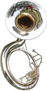 queen brass sousaphone 25 valve big tuba made of/full brass w/bag brass finish tubas silver