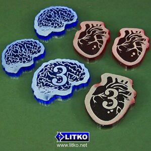 LITKO Cthulhu Token Set | Compatible with Elder Sign | Arkham Horror | Eldritch Horror | Mystery Horror Game (Health Tokens)