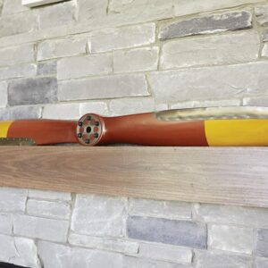 Sporty's Vintage Wooden Flight Airplane Propeller 4 Feet Long Hand Painted and Crafted