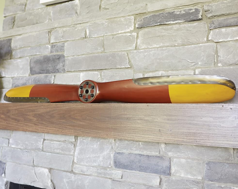 Sporty's Vintage Wooden Flight Airplane Propeller 4 Feet Long Hand Painted and Crafted