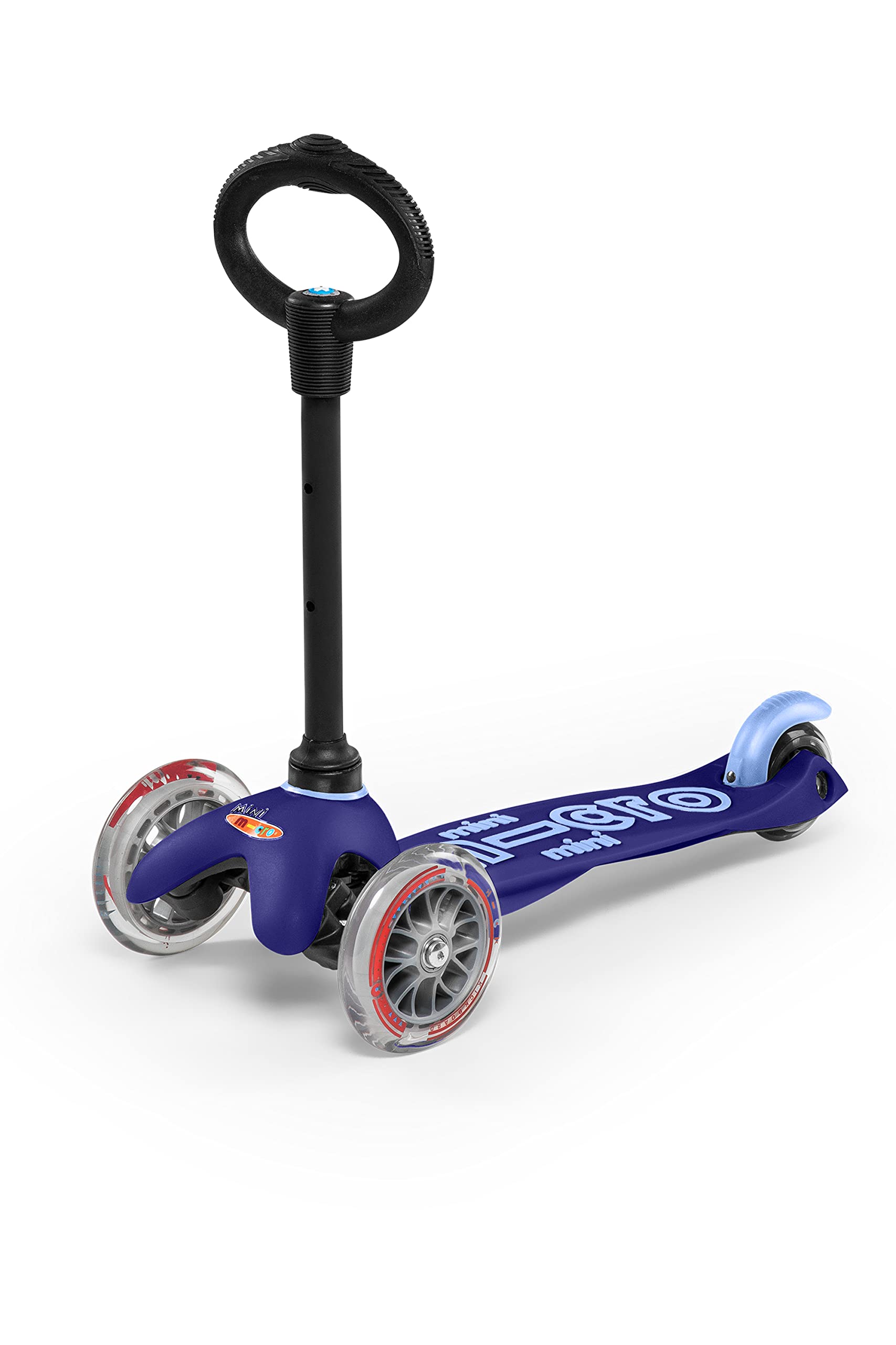 Micro Kickboard - Mini 3in1 Deluxe - Three Wheeled, Lean-to-Steer Swiss-Designed Micro Scooter for Toddlers with 3 Riding Options for Ages 1-5 (Blue)