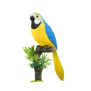 Haktoys Sound-Activated Singing Bird in Cage - Realistic Chirping and Motion, Battery-Operated Desk & Room Accessory with Melodic Sounds