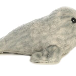 Aurora® Adorable Mini Flopsie™ Harbor Seal Stuffed Animal - Playful Ease - Timeless Companions - Gray 8 Inches