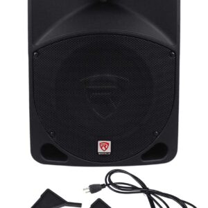 Rockville 2 RPG10 10" Powered 600W DJ PA Speakers+2 Subwoofers+Mounting Poles